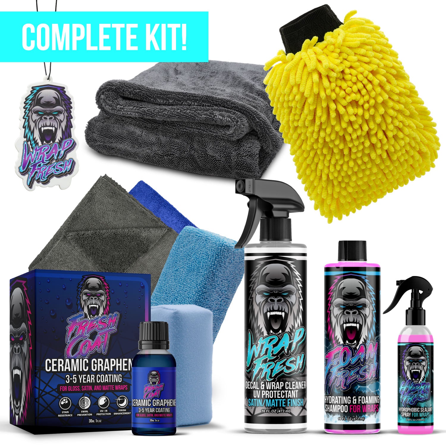 Complete Car Wrap Care Kit ( Full Bundle) | Wrap Fresh